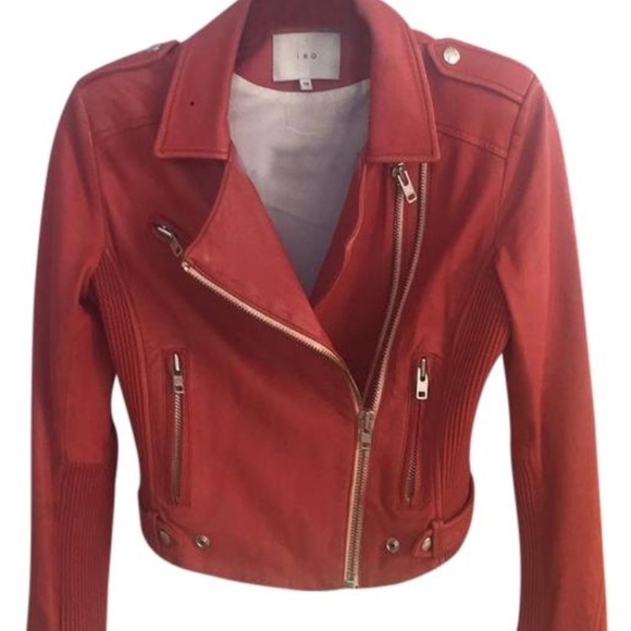 IRO | Jackets & Coats | Iro Cherry Red Leather Jacket | Poshmark